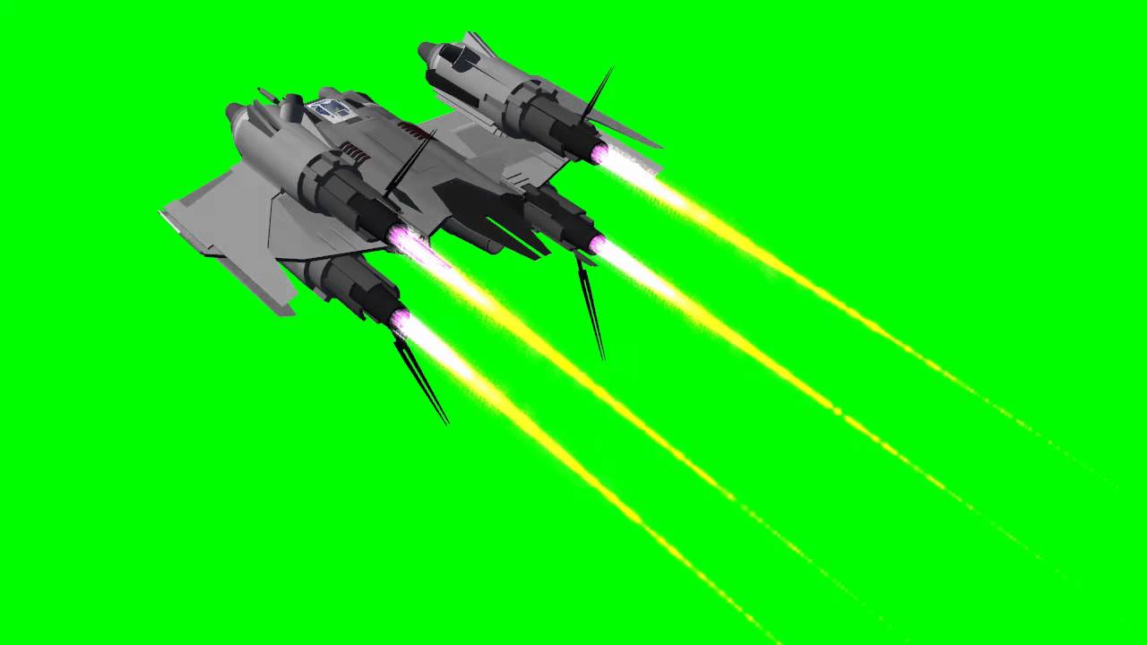 H Wing Fighter in flight - "Chroma Key Effects" - YouTube