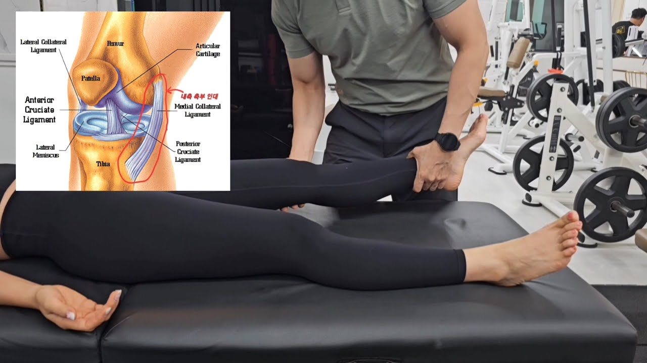 무릎 내측(안쪽)측부 인대 손상 테스트 : Valgus Stress Test - YouTube