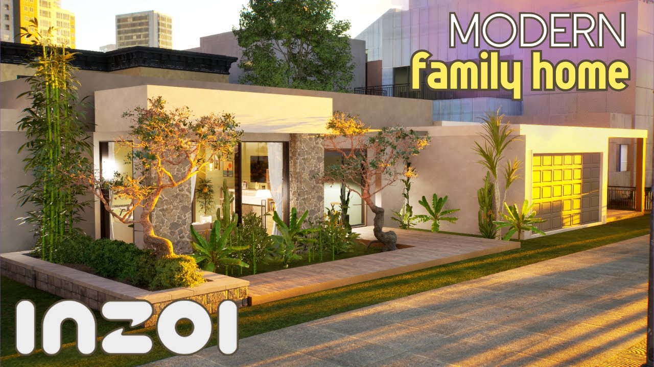 inZOI | Modern Family House | speed build - YouTube