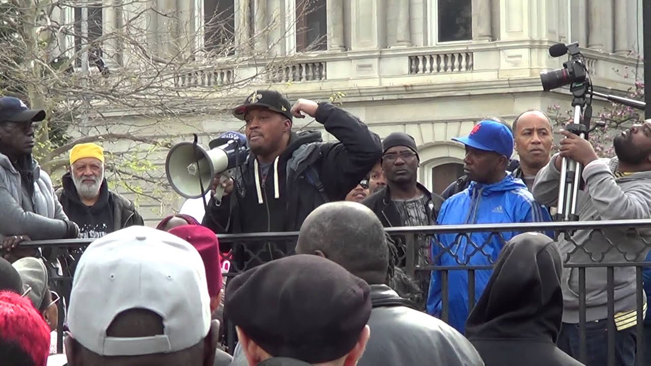 Baltimore Rally April 25, 2015. City Hall Memorial Plaza. Speakers and ...