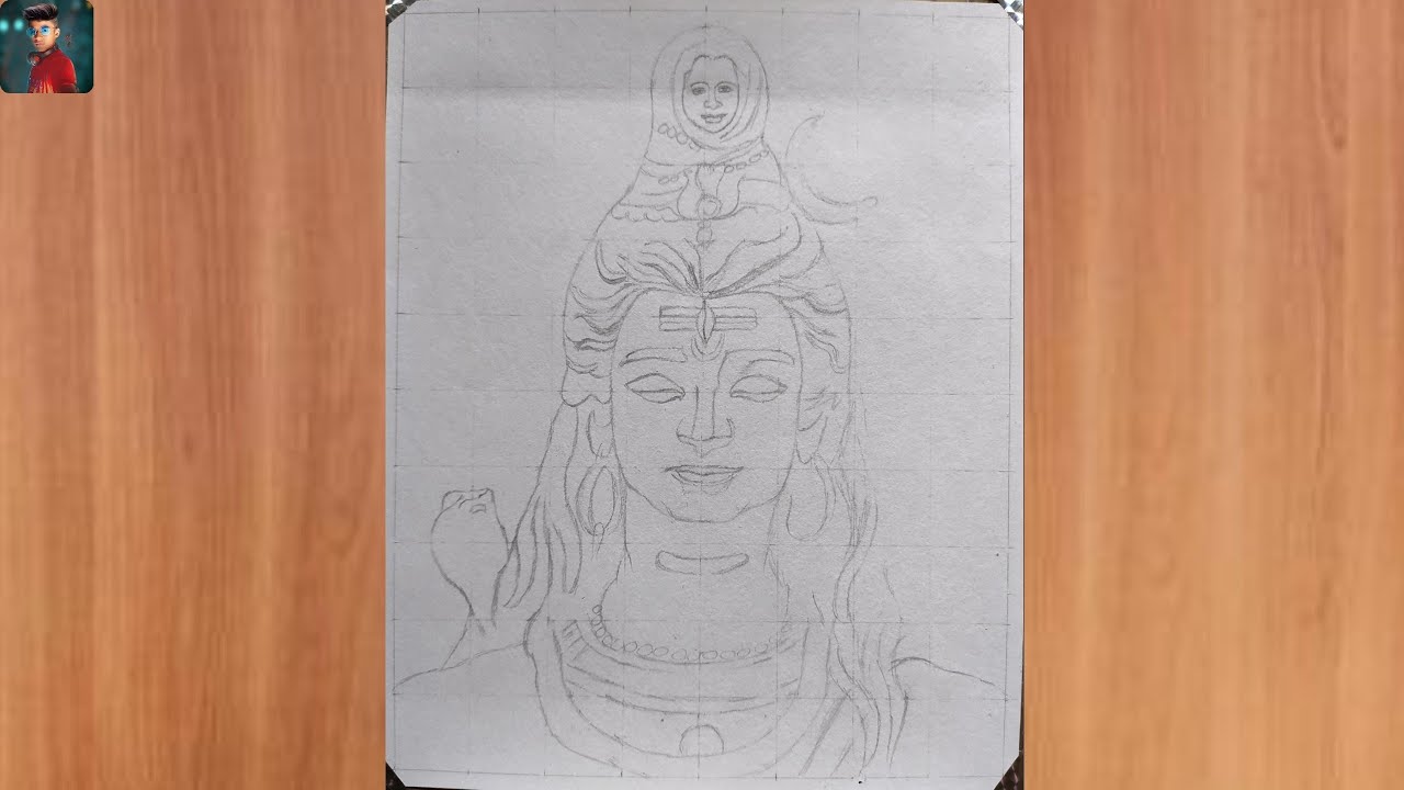 How to draw lord shiva outline ।easy outline tutorial। lord shiva ...