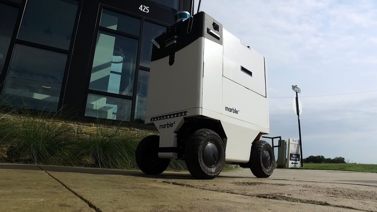 Marble Robotic Delivery Vehicle Comes to Arlington - YouTube