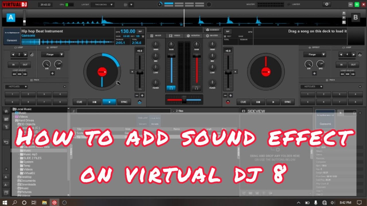 How to Add Sound Effect On Virtual DJ 8 - YouTube