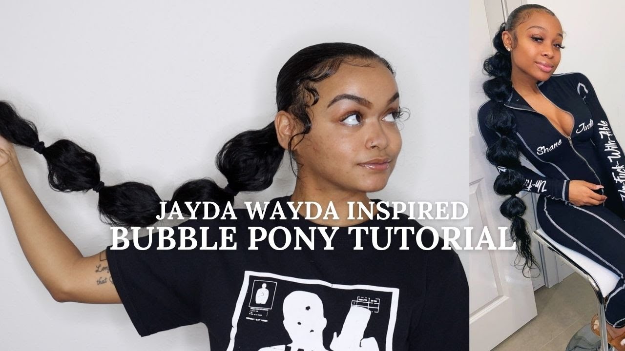 AFFORDABLE BUBBLE PONYTAIL TUTORIAL | $15 HAIRSTYLE *Jayda Wayda ...