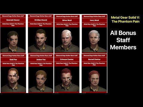 MGSV: All Mother Base Bonus Staff (Metal Gear Solid V: The Phantom Pain ...