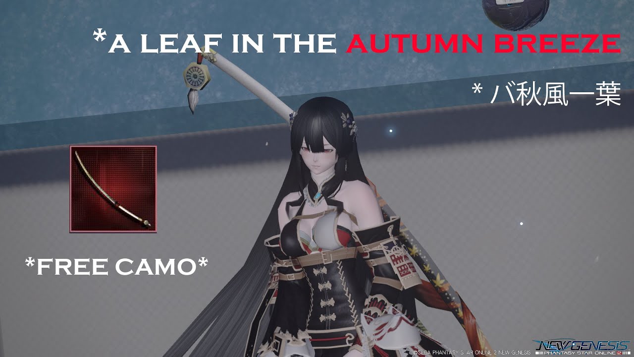PSO2 : NGS | Review Free Camo | * A leaf in the autumn breeze バ秋風一葉 ...