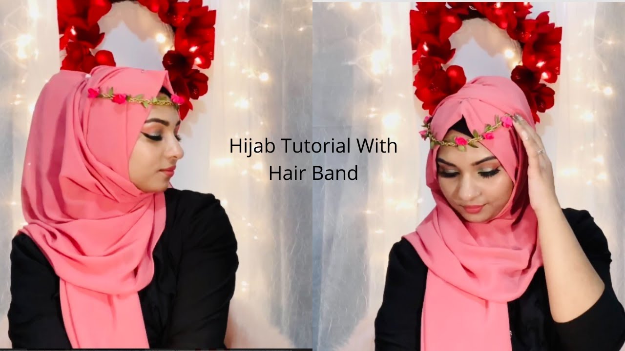 Hijab Style with Hair Band - YouTube