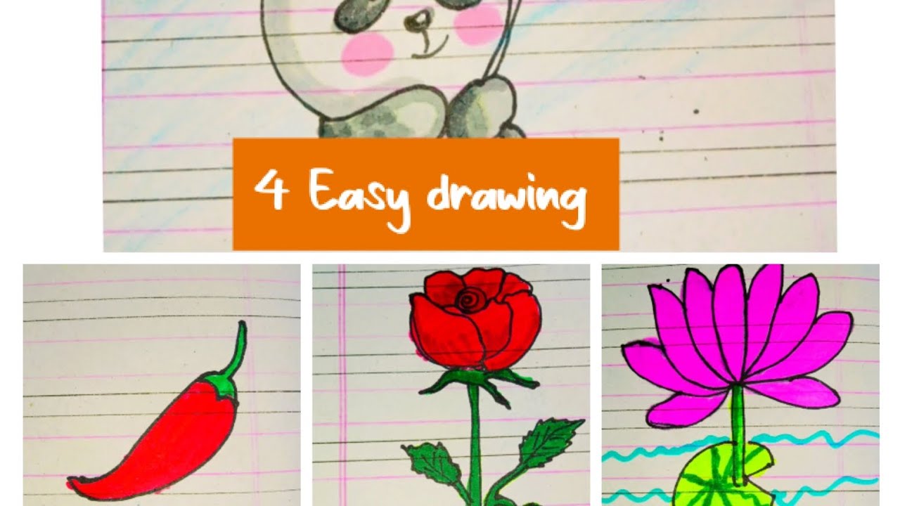 4 Easy DRAWING TRICKS and IDEAS That anyone can do|| DRAWING TRICKS ...
