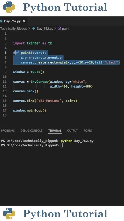 How to Build a Simple Paint Tool Using Tkinter | Python Tutorial - YouTube
