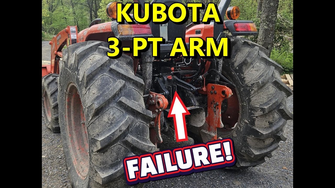 Kubota MX series - 3-pt Hydraulic Lift Arm Failure - HOW TO FIX IT ...
