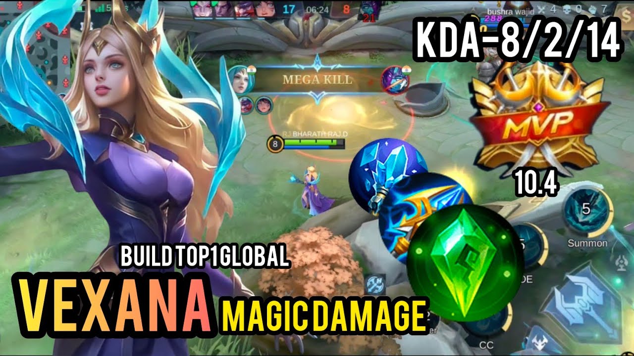 Vexana insane magic damage & life steal build #mlbb #vexana - YouTube