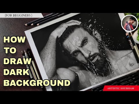 How to draw background | Dark smooth background | charcoal 😍 ...