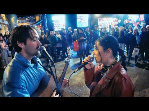 MILLIONS of streams from singing on the STREETS | Leire & Atticus Blue ...