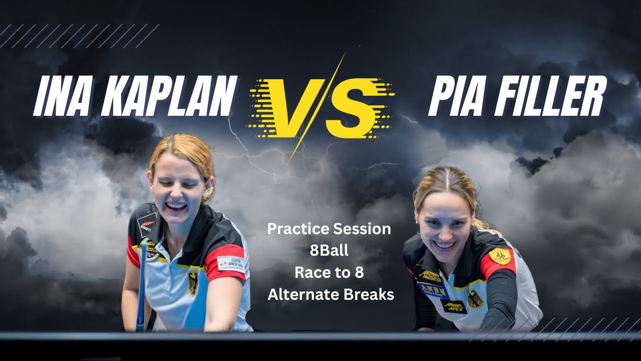 PIA FILLER vs INA KAPLAN | 8BALL | Race to 8 | Practice - YouTube