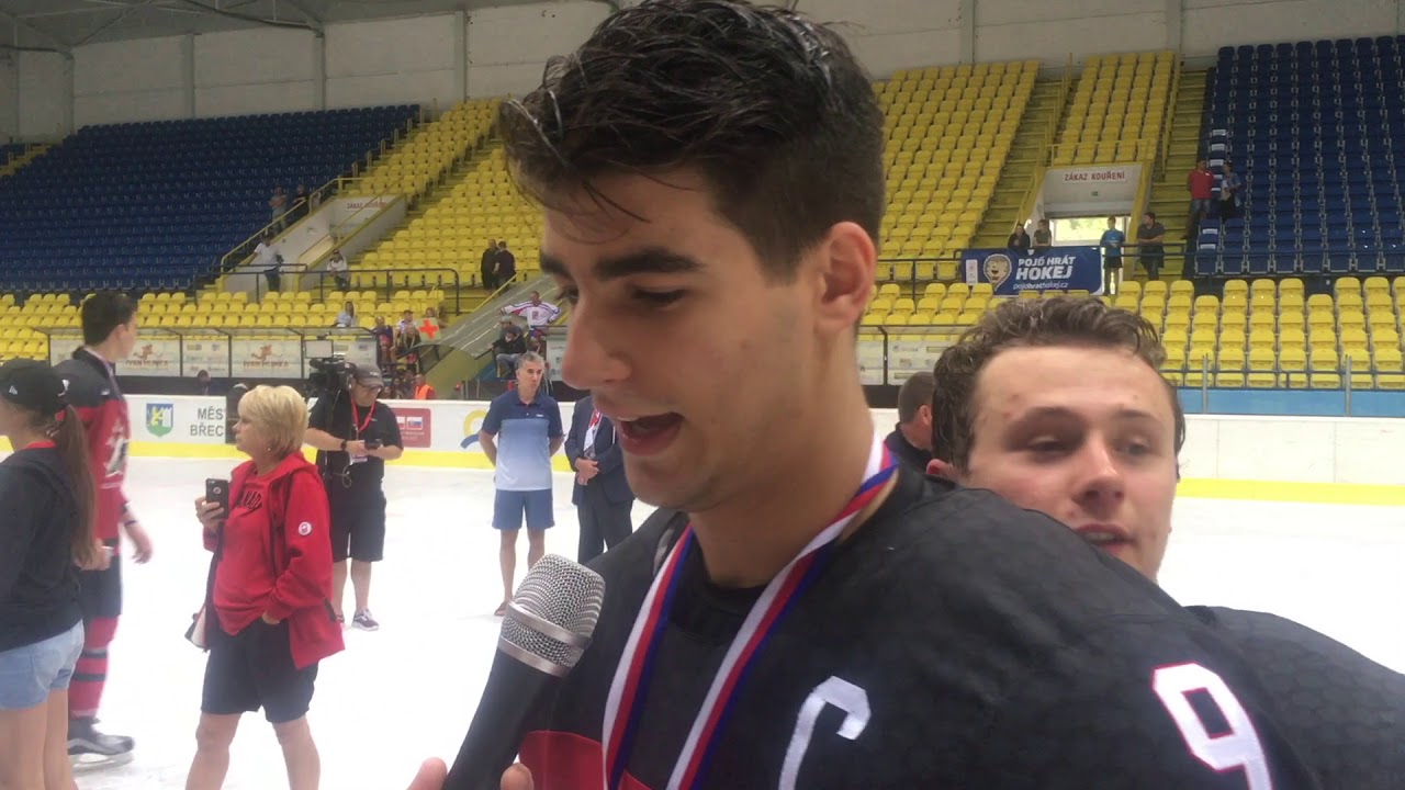 Captain Joe Valeno after Canada win the gold medal - YouTube
