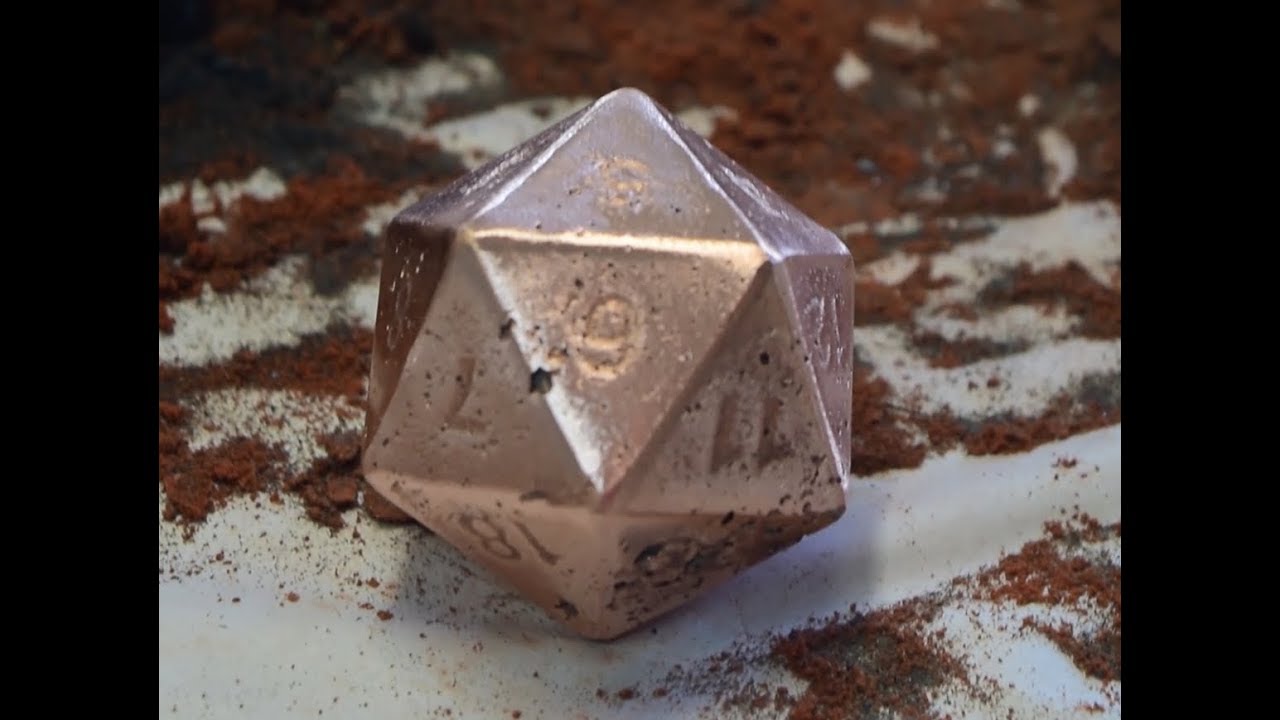 Big D20 - Solid Copper Casting (Quick and Dirty) - YouTube