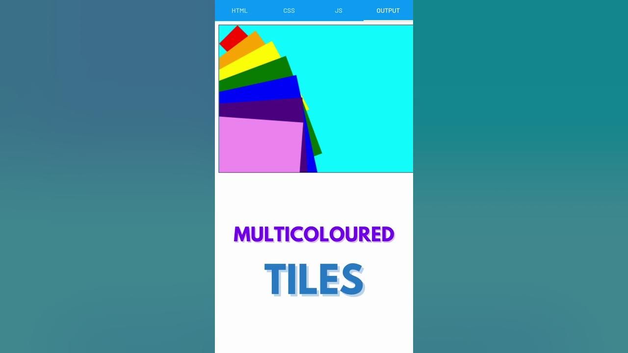 Is It Magic Colorful Floating Tiles Using Html Css Scaling And Rotation Shorts Coding