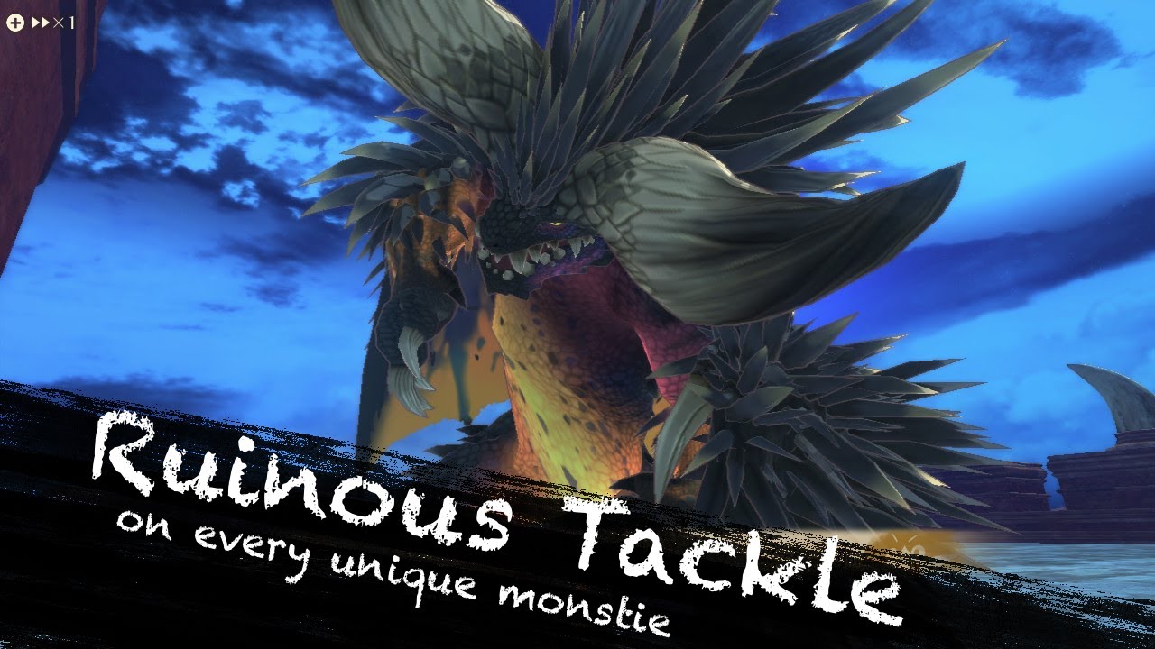 Ruinous Tackle on every unique monstie in Monster Hunter Stories 2 ...