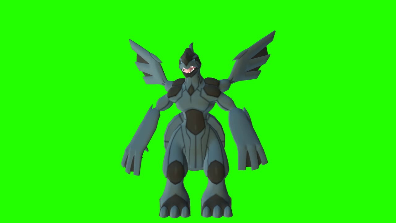Zekrom 2 animated front pokemon chroma - YouTube
