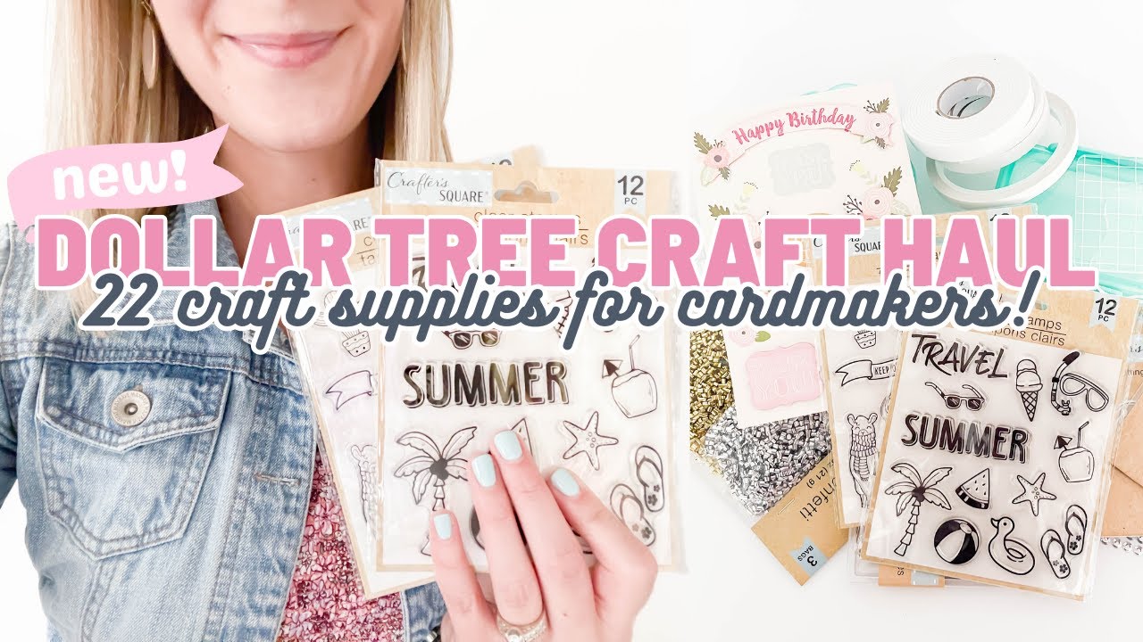 Dollar Tree Craft Haul 2023 | 22 Dollar Tree Cardmaking Supplies You ...