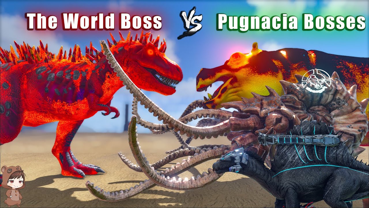 The World Boss Rex VS Pugnacia Bosses | ARK Mod Battle Ep.118 - YouTube