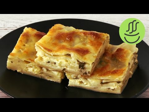 Lazanya Hamurundan Kolay Yalancı Su Böreği - Peynirli Su Böreği Tarifi - Mayadanozlu Peynirli Börek