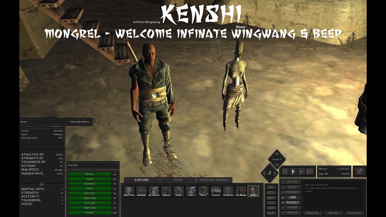 kenshi (Cannibal Start) | Mongrel - Welcome Infinite Wingwang & Beep - YouTube