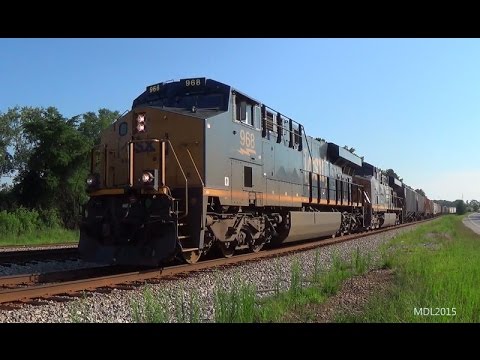 HD: CSX 968 leads CSX V919-15 in Fairburn, GA - YouTube