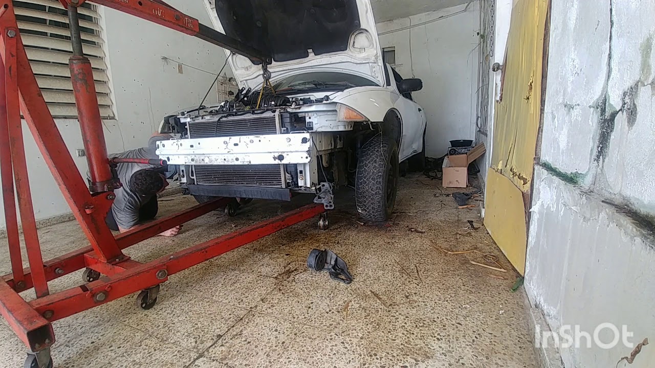 Swap Chevy Cavalier install 3800 engine - YouTube