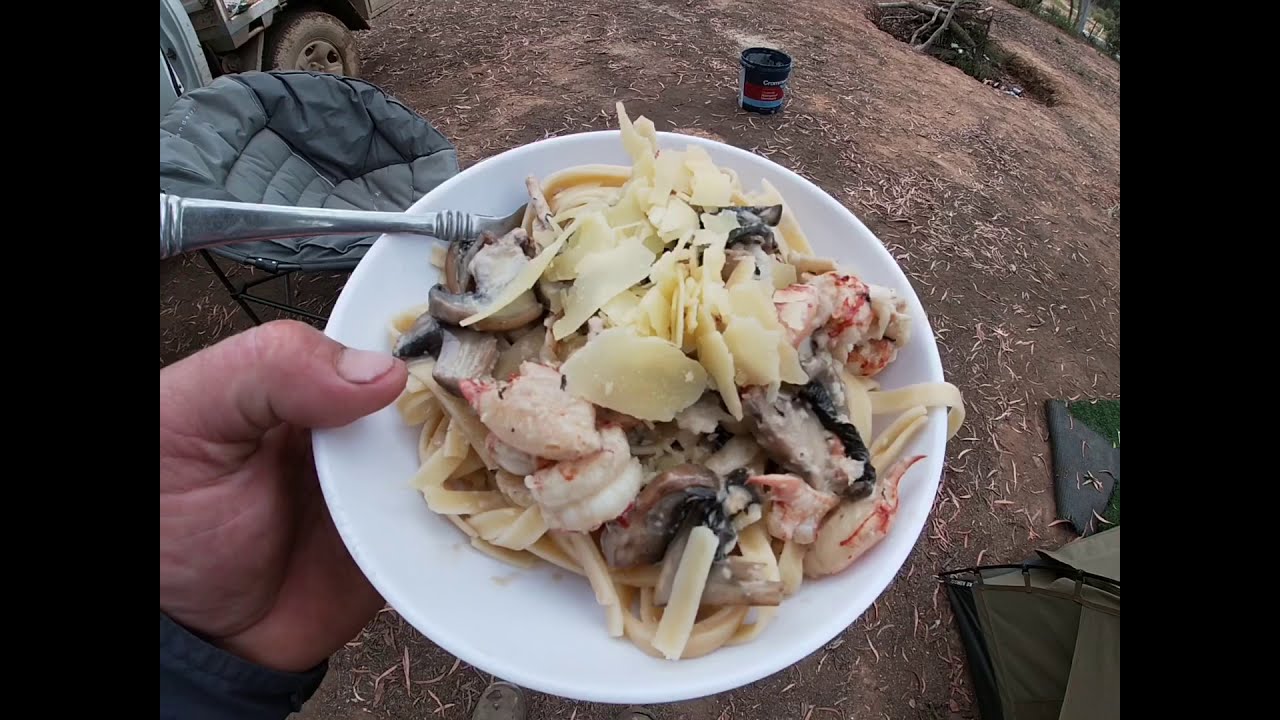 5 Star Bush Cook, Yabby pasta - YouTube