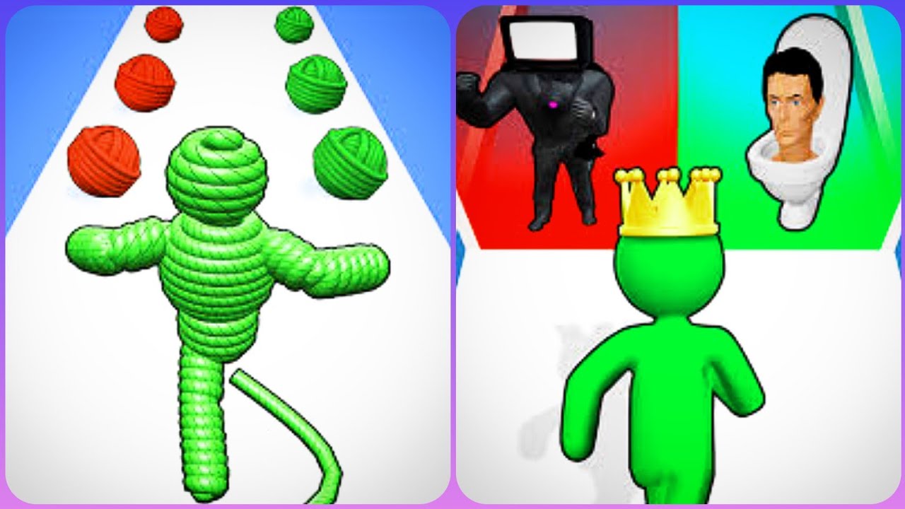 Giant Rush 3D 🆚 Rope Man Run 3D🖤New Levels Big New Update Max ...