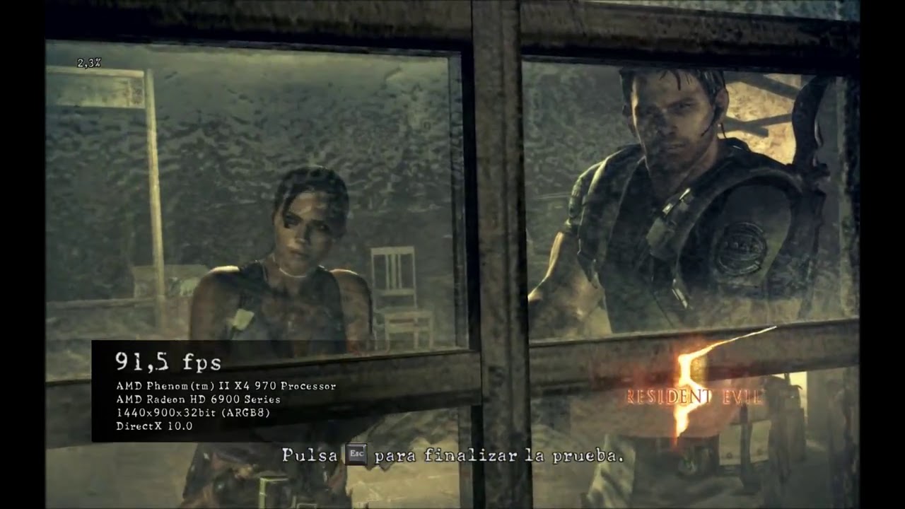 Benchmark Resident Evil 5 DirectX 10 en Asus AMD Radeon 6950 [HD] - YouTube
