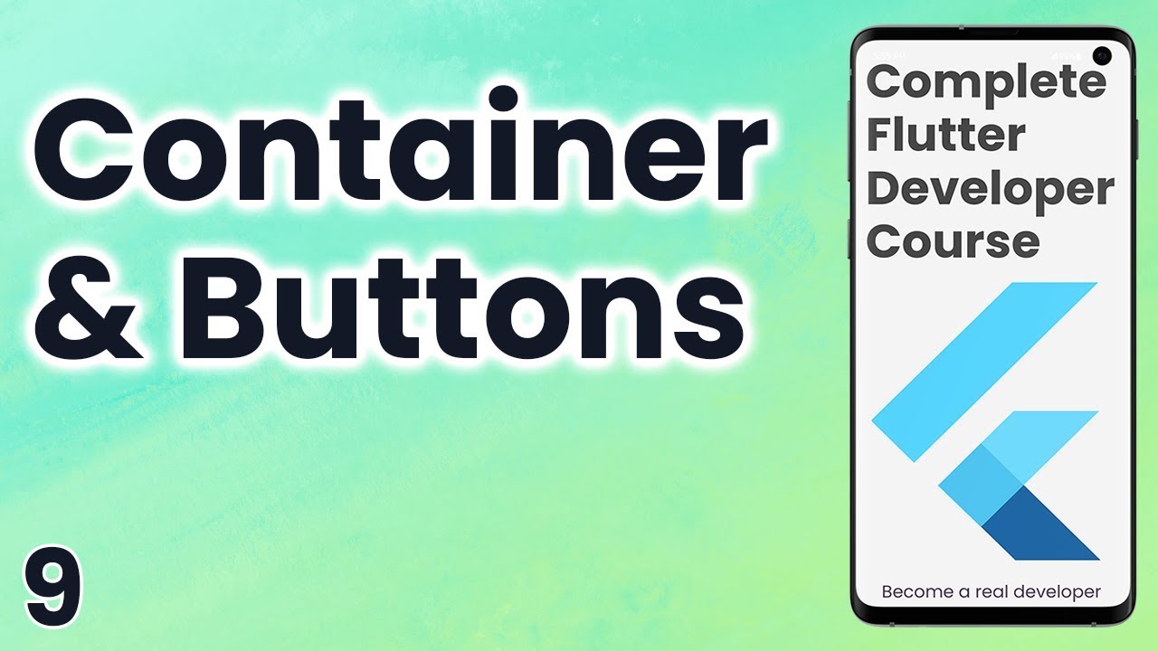 Flutter Crash Course For Beginners 9 Container And Button Youtube