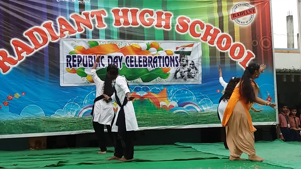 Radiant high school 70th republic day dance performance on cham cham ...