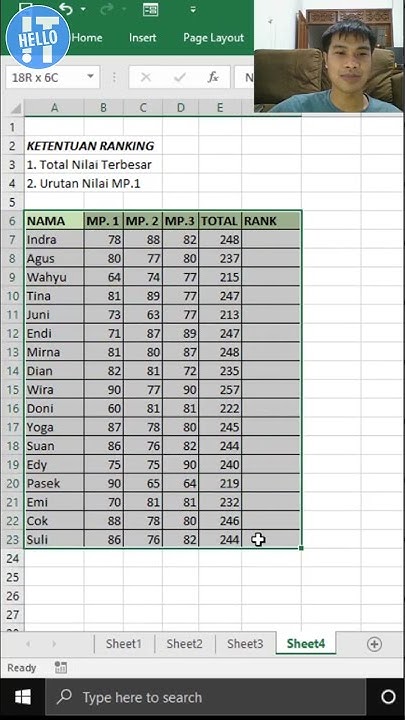 Menentukan Ranking di Excel dengan Ketentuan Lebih Dari Satu - YouTube