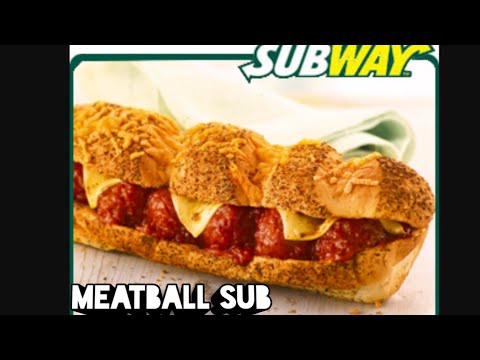 Mukbang meatball 6 inch sub at Subway - YouTube