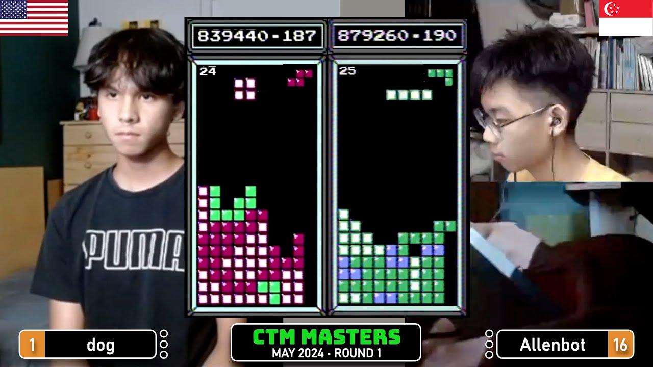 A LUCKY ONE!! Dog, Allenbot | May '24 Rd 1 | Classic Tetris Monthly ...