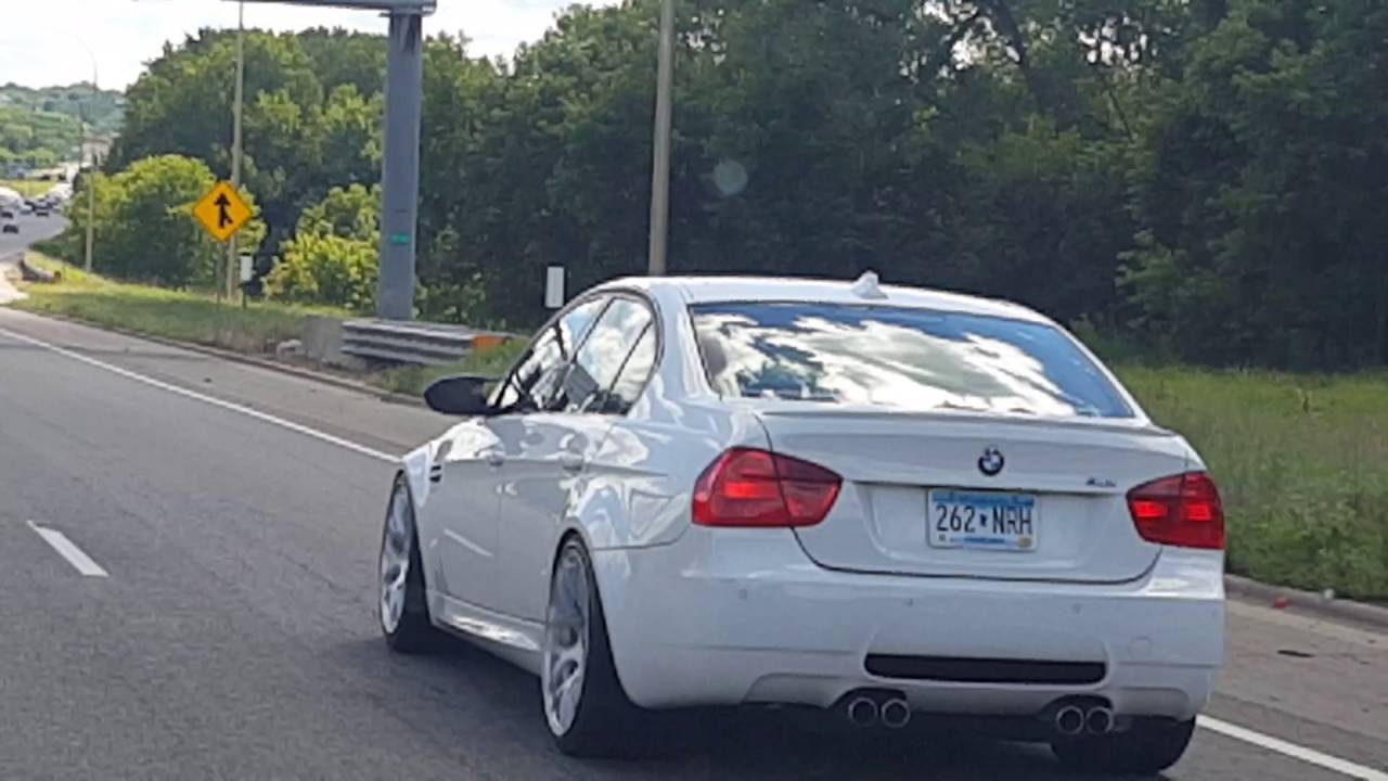 White E90 M3 rolling - YouTube