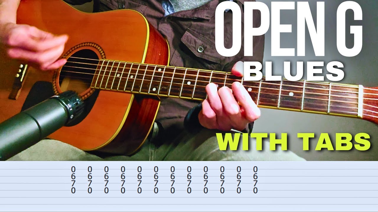 Rolling Acoustic Blues in Open G Tuning (With Tabs) - YouTube