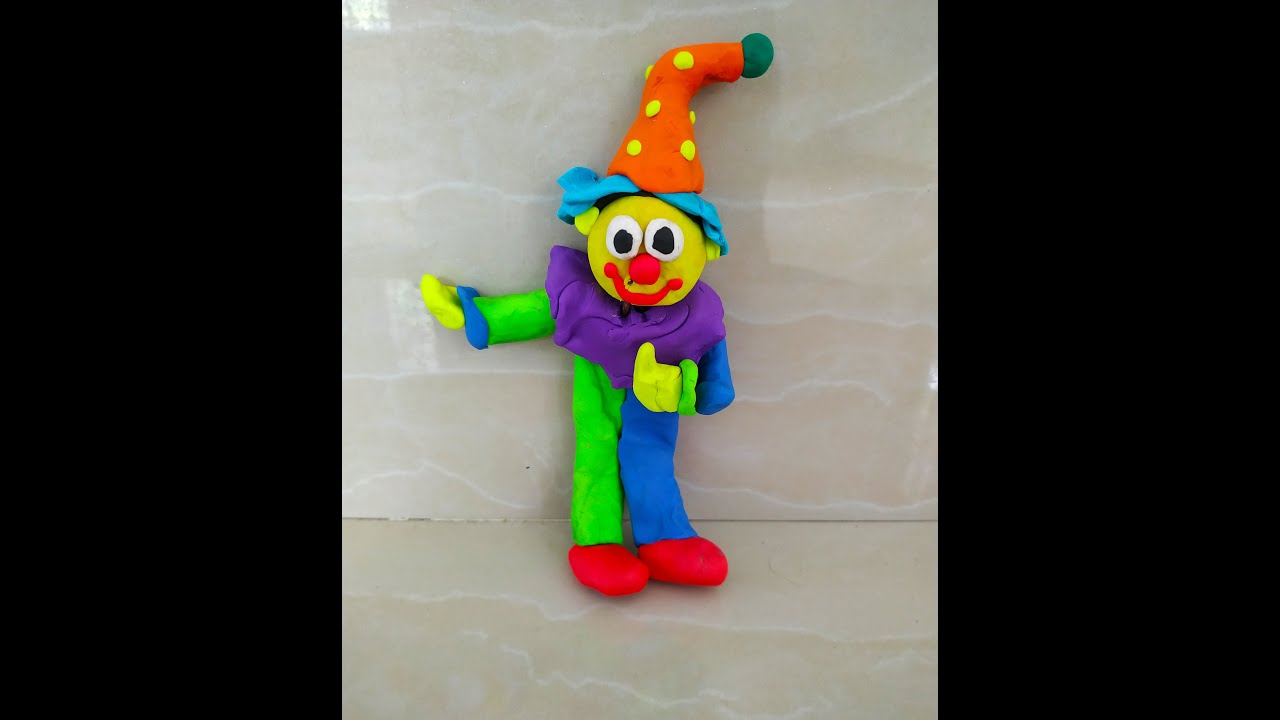 Clay modelling Joker/ Play doh Joker /Clay modelling clown/Clay ...