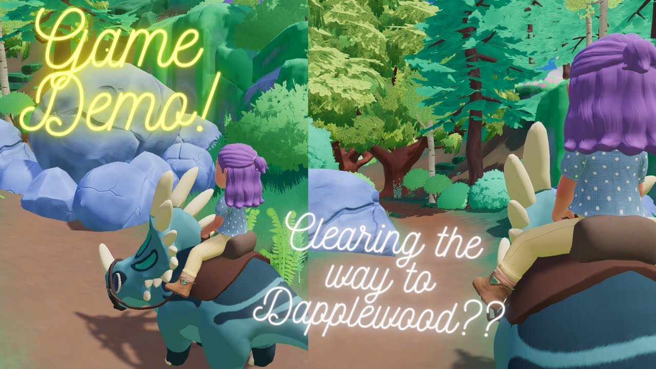 We cleared the path to Dapplewood?? | Paleo Pines Game Demo! - YouTube