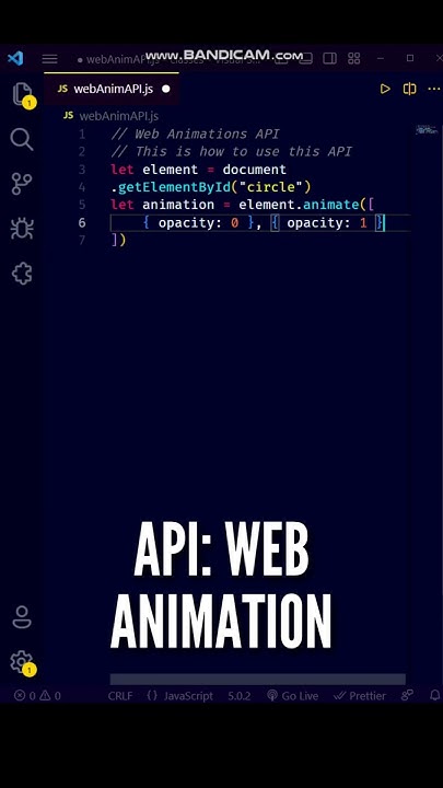 🥰🥰 Web Animation Using This Amazing Api In Javascript Shorts Javascript Programming Coding