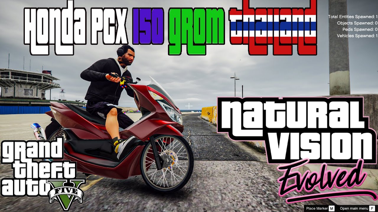 GTA5: Honda PCX 150: Thailand style mod - YouTube