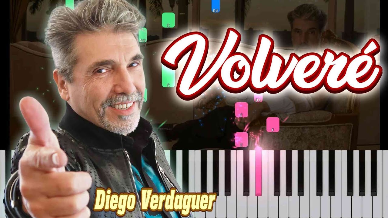 Volveré - Diego Verdaguer ( Piano Tutorial / Instrumental / Letra ...