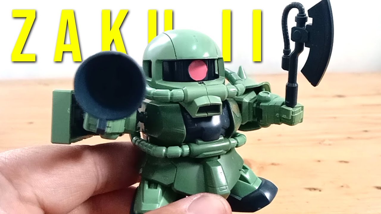 ROBOT TENTARA HIJAU | MS-06F ZAKU 2 SD MOBILE SUIT UNBOXING - YouTube