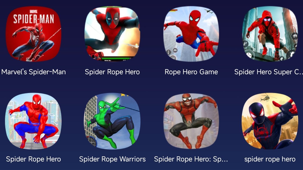 Marvel's Spider-Man,Spider Rope Hero,Spider Rope Warriors,Spider Hero ...