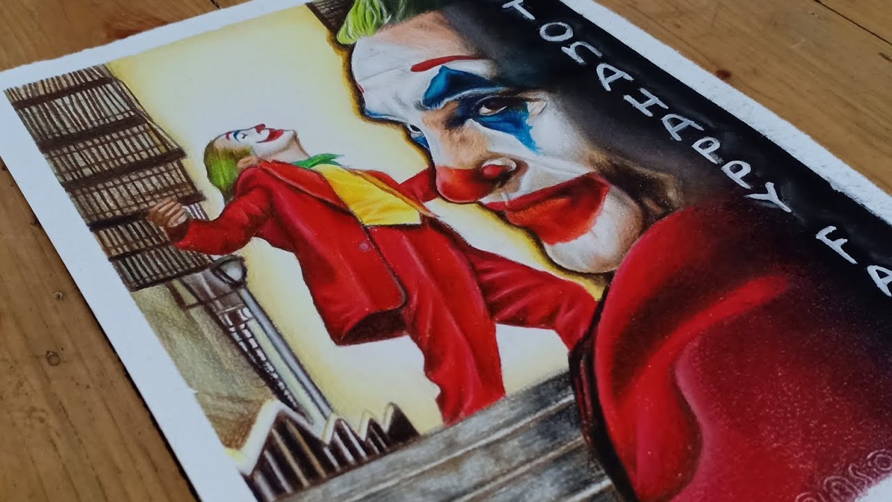 How to Draw Joaquin Phoenix as Joker - Colored Pencil and Pastel ...