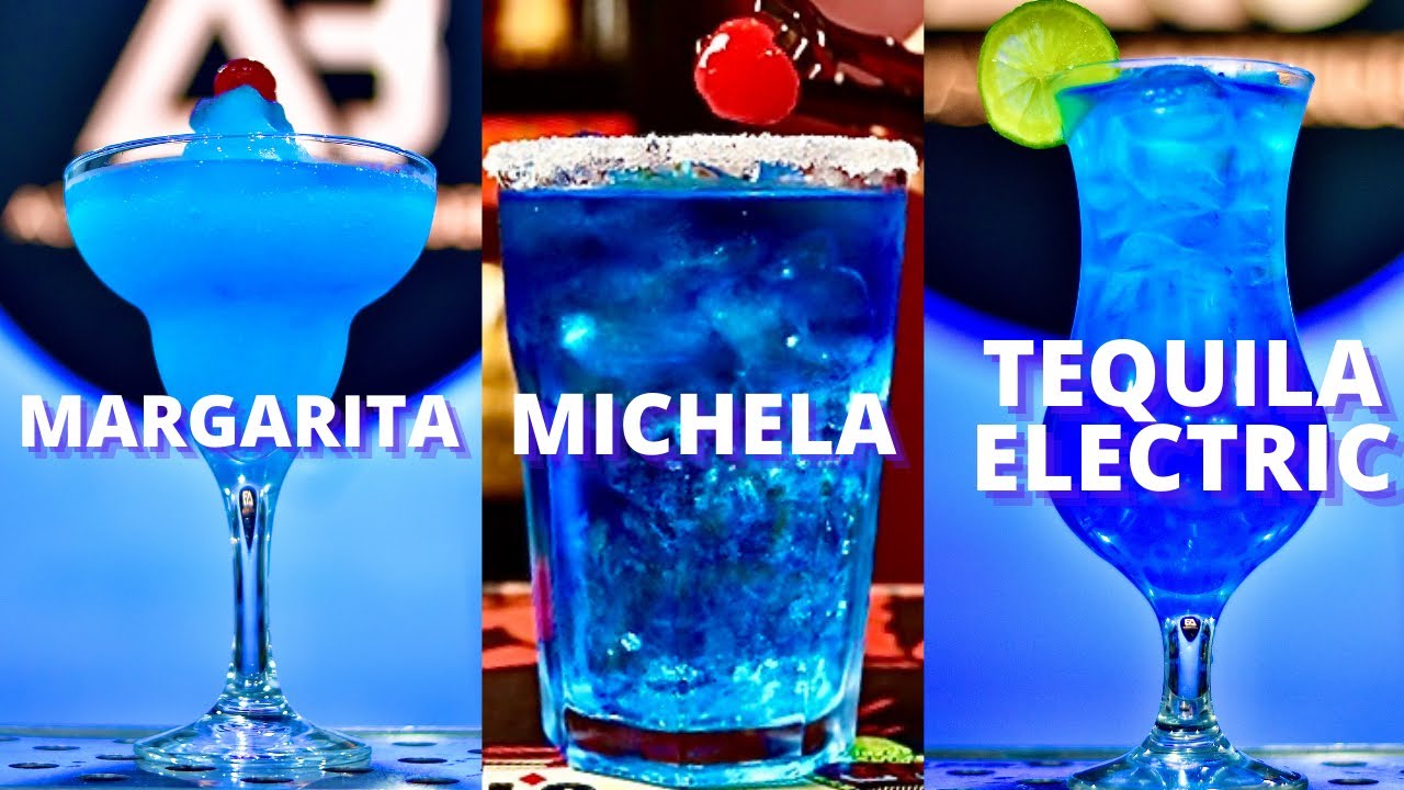 COCTELES AZULES MAS POPULARES🍹| 4 RECETAS DIFERENTES | Mentor Joglan ...