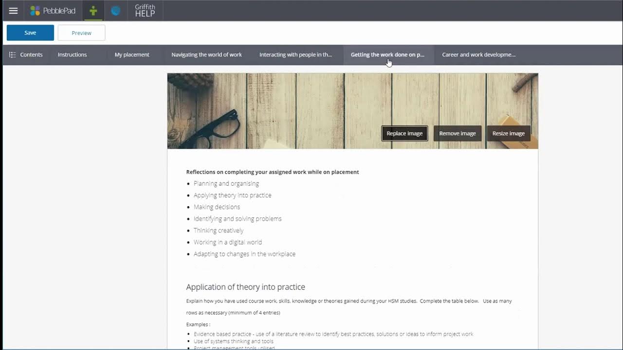 PebblePad: Reflection for Work Integrated Learning placements for ...