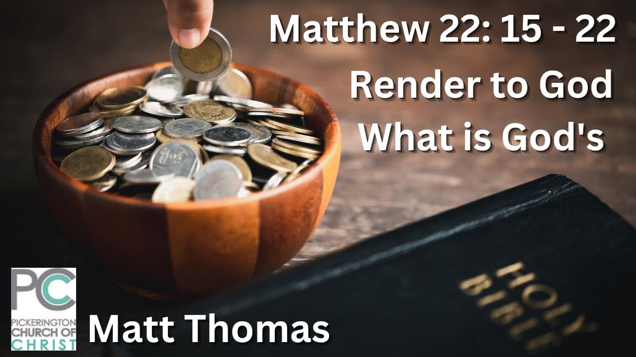 Render to God What Is God's (Sunday Morning Service, 1.22.23) - YouTube